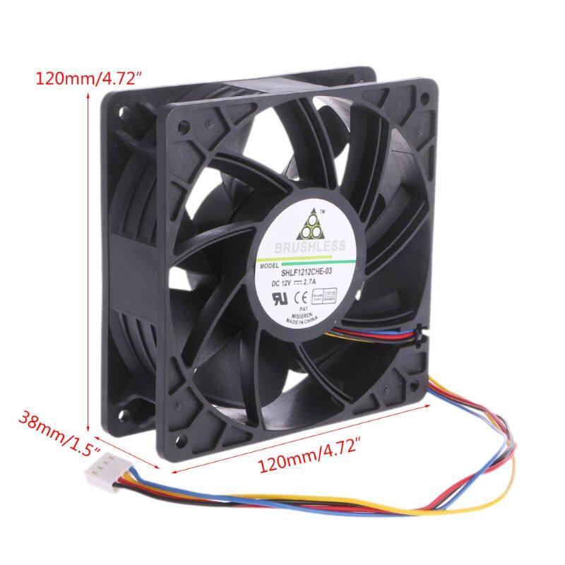 120X120X38Mm Brushless DC12V 2.7A 7-Bladeพัดลมทำความเย็น12038สำหรับ ...