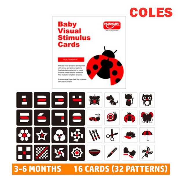 Montessori Baby Flash Card Baby Visual Stimulus Cards 0-36 Months ...