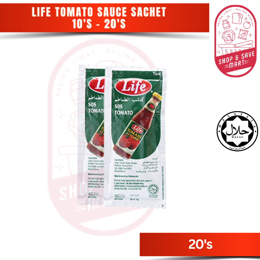 Life Chili Sauce Sachet / Tomato Sauce Sachet 10g - 10s x 10g | Sos ...