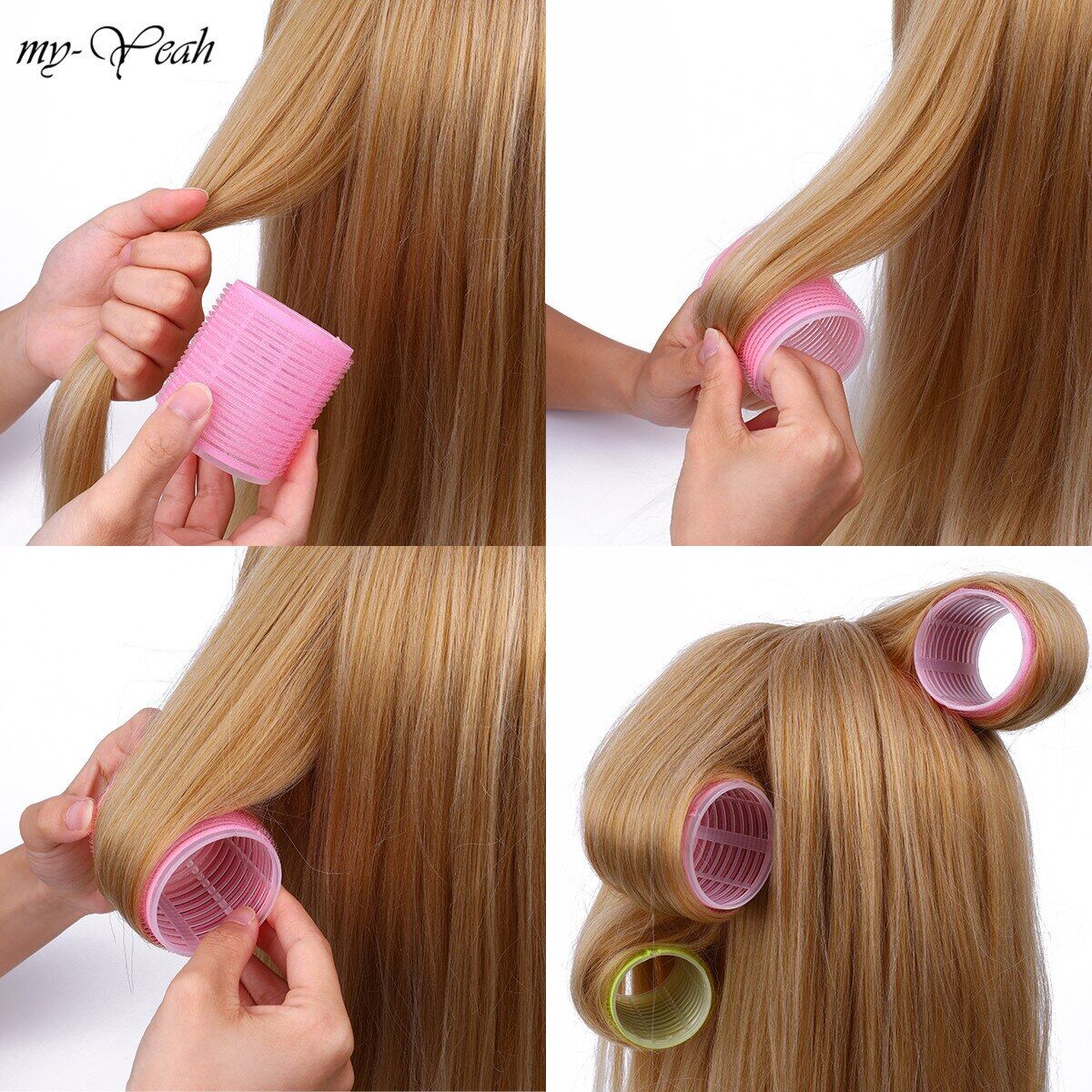 myyeah 6PcsSet Hair Roller Multiple Size Natural Curls Bang Curlers ...