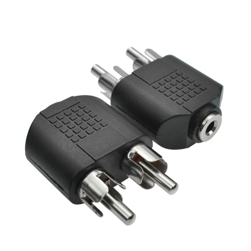 3.5mm Female To Double Male Audio (RCA) Jack Adapter 1 Female To 2 Male ...