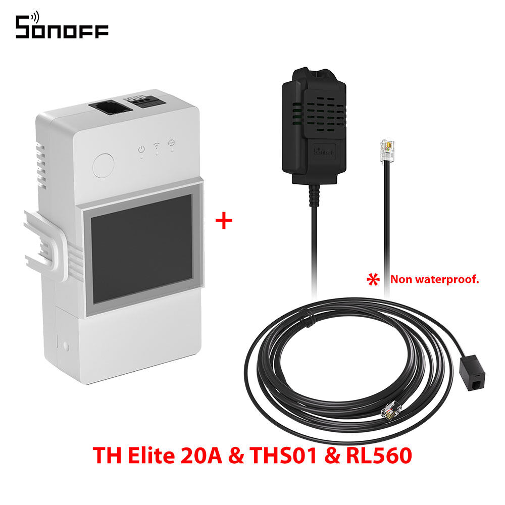 SONOFF TH Elite with THS01 Sensor Set Smart Temperature and Humidity ...