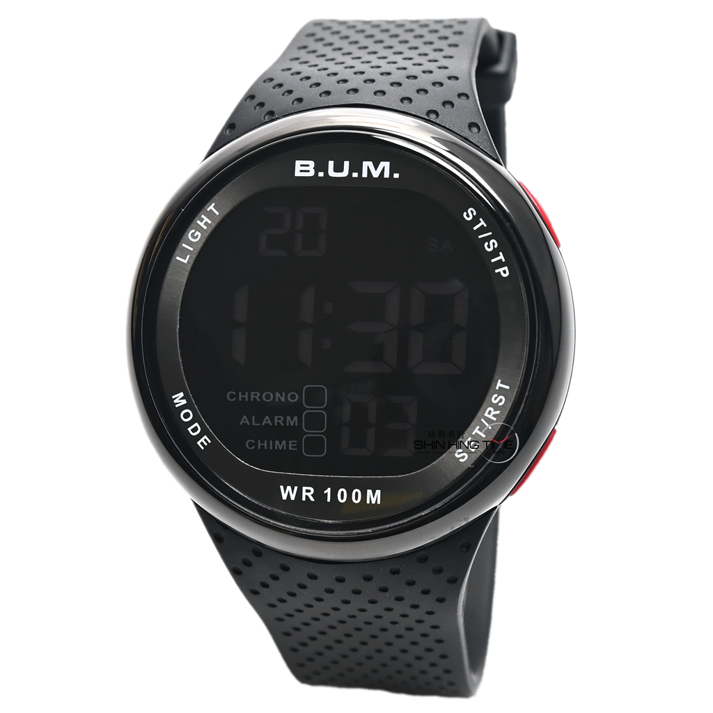 ⭐️Authorised⭐️ BUM Equipment Men Digital Sports Rubber Strap Watch ...