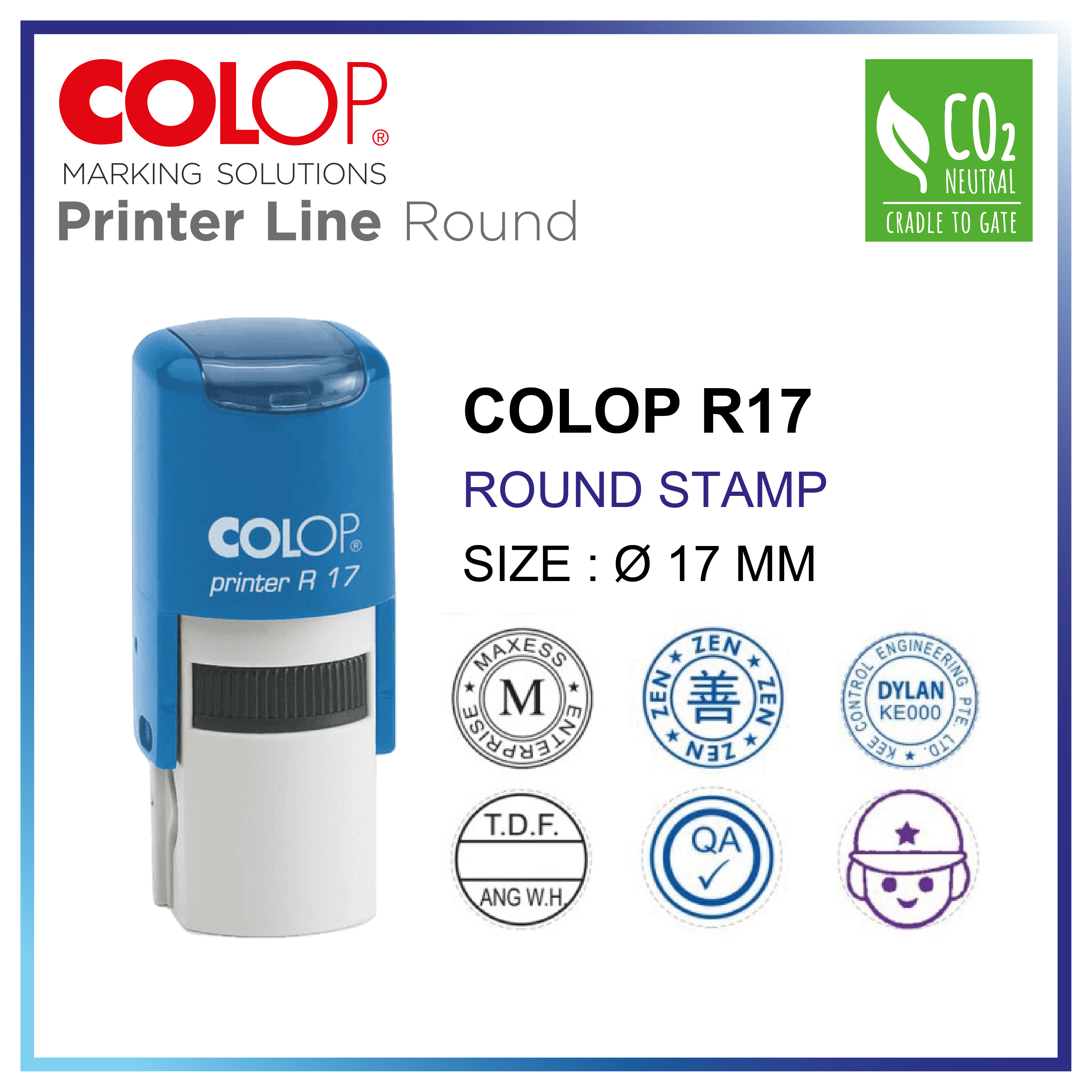 COLOP ROUND SELF-INKING STAMP | ROUND CHOP | COP BULAT | ROUND RUBBER STAMP CUSTOMIZE | SUITBALE ...