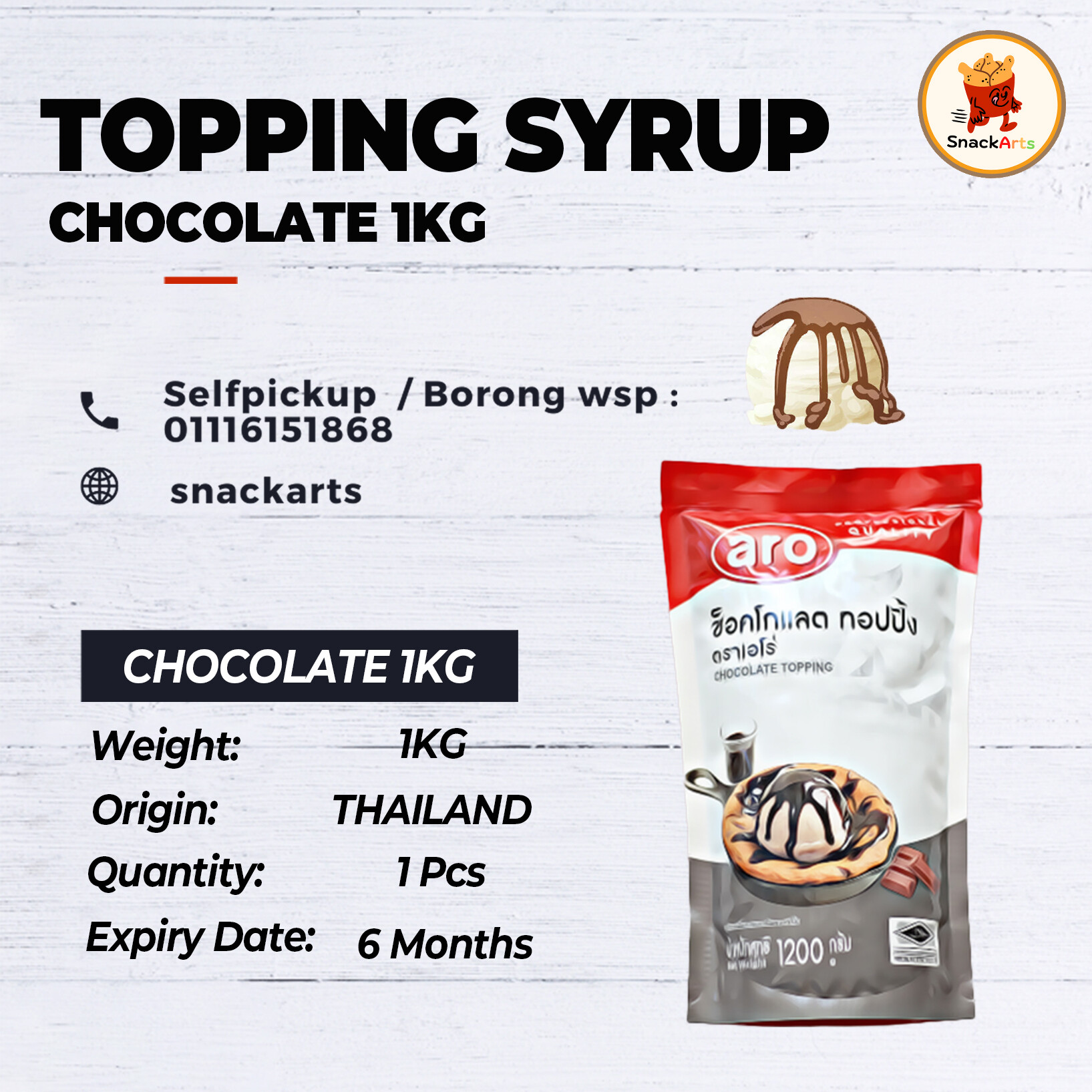 💯Topping Syrup Brand Aro Thai Halal Food Topping Ice Blended Topping ...