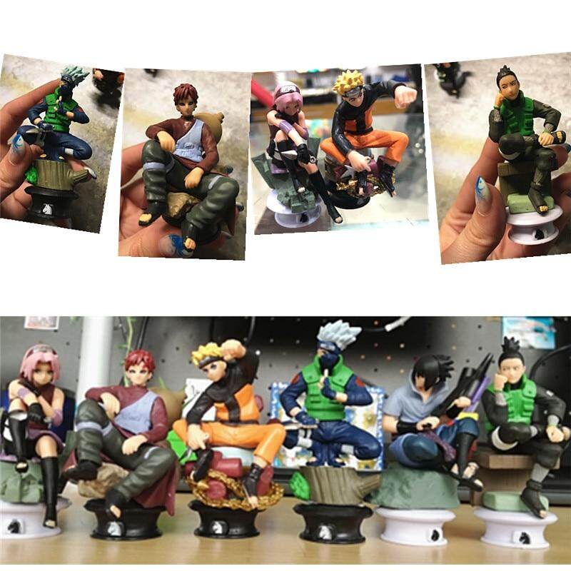 6pcs/set Naruto Action Figures Dolls Chess New PVC Anime Naruto Sasuke ...