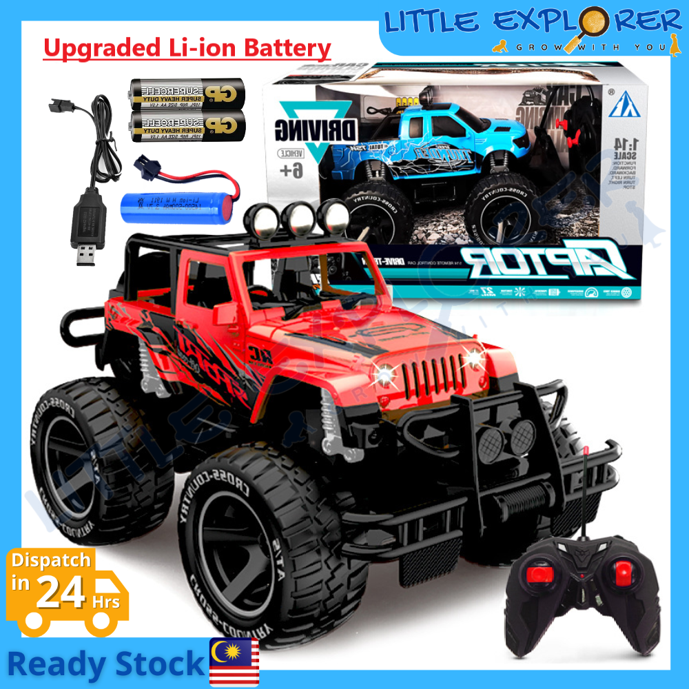 1:14 RC Car Off-Road Monster Truck, High Speed Remote Control Big Wheel ...