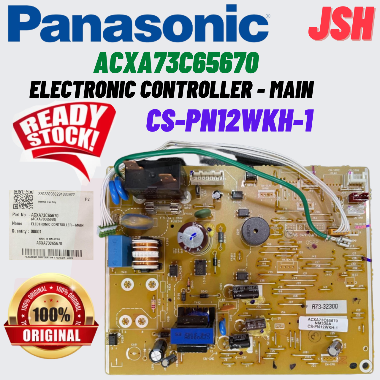 PANASONIC 1.5HP WALL TYPE INDOOR PC BOARD@CS-PN12WKH-1@**ACXA73C65670 ...
