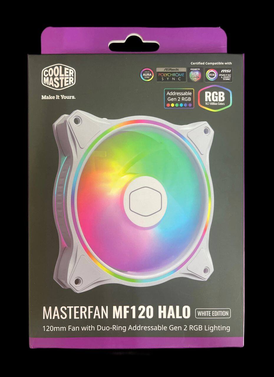 Cooler Master MF120 Halo ARGB 120mm Dual Loop Addressable RGB LED Case ...