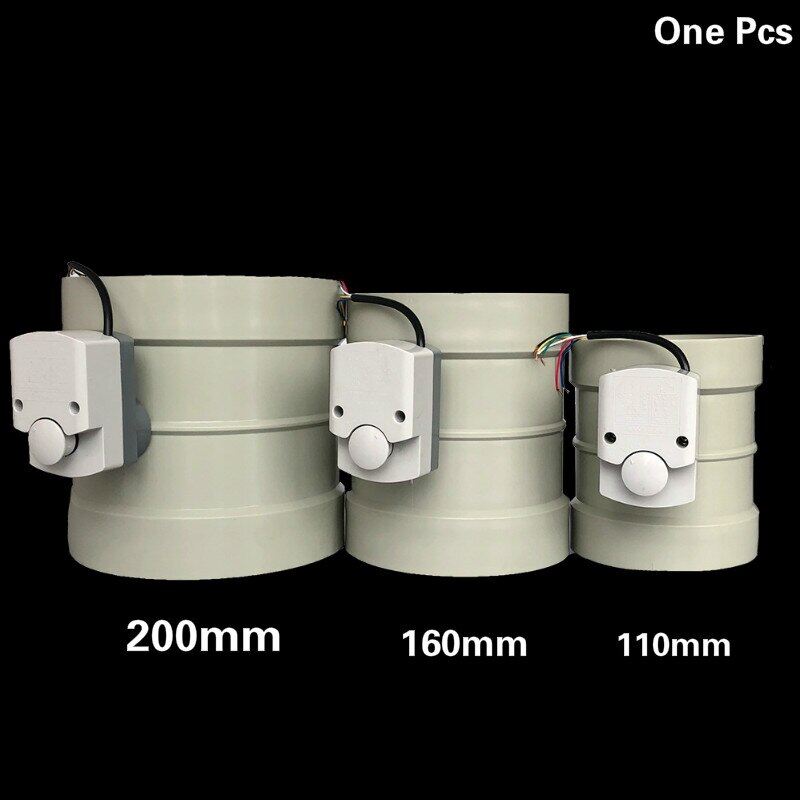 PP Electric Air Duct Valve Air Damper Valve Motorized Pipe Valve with ...