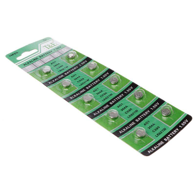 10PCS Watch Battery AG1 1.55V 364 SR621SW LR621 621 LR60 CX60 Alkaline ...