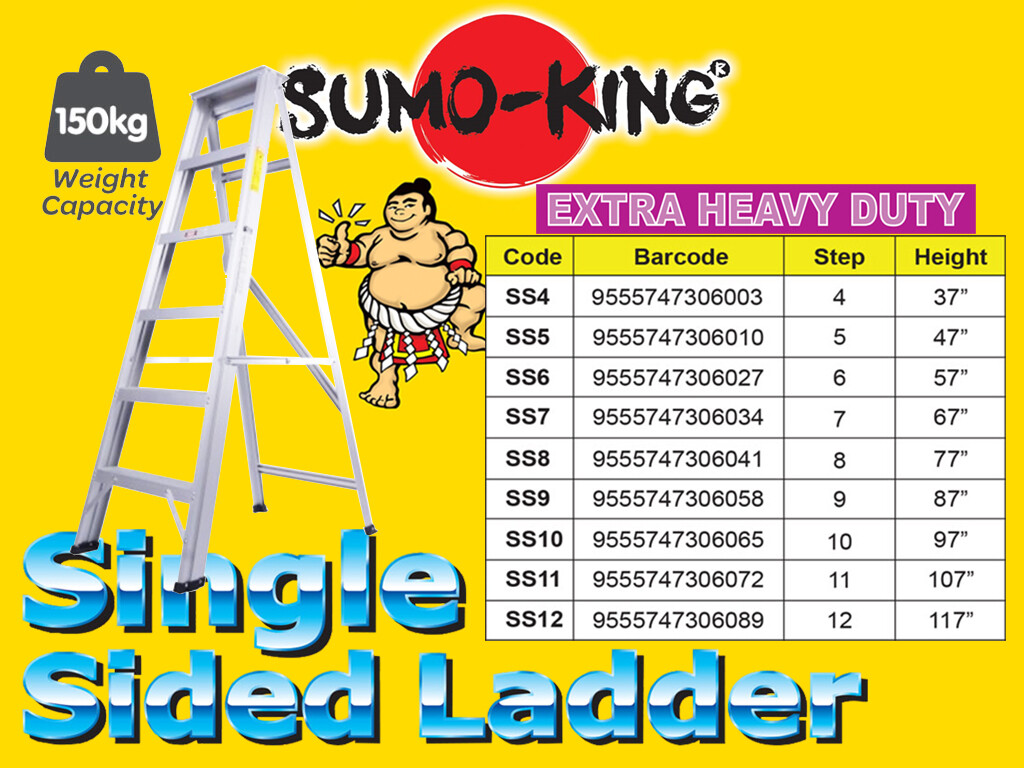 Sumo King Tangga Aluminum (Single & Double Sided) - Aluminum Ladder ...