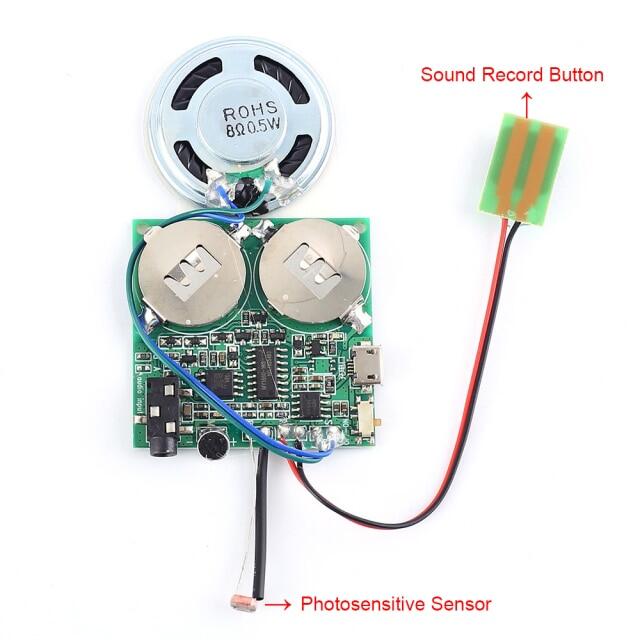 Sound Voice Recorder Module Photosensitive Sensor Key Button Control ...