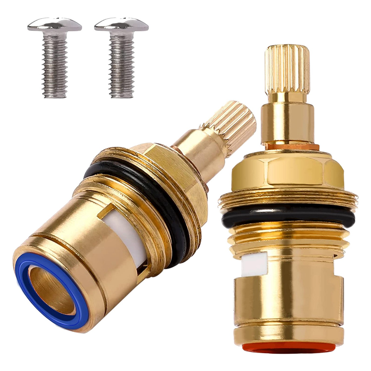 2PCS Brass Ceramic Stem Ceramic Disc Cartridge Faucet Valve Cartridge Repair Replacement Parts ...
