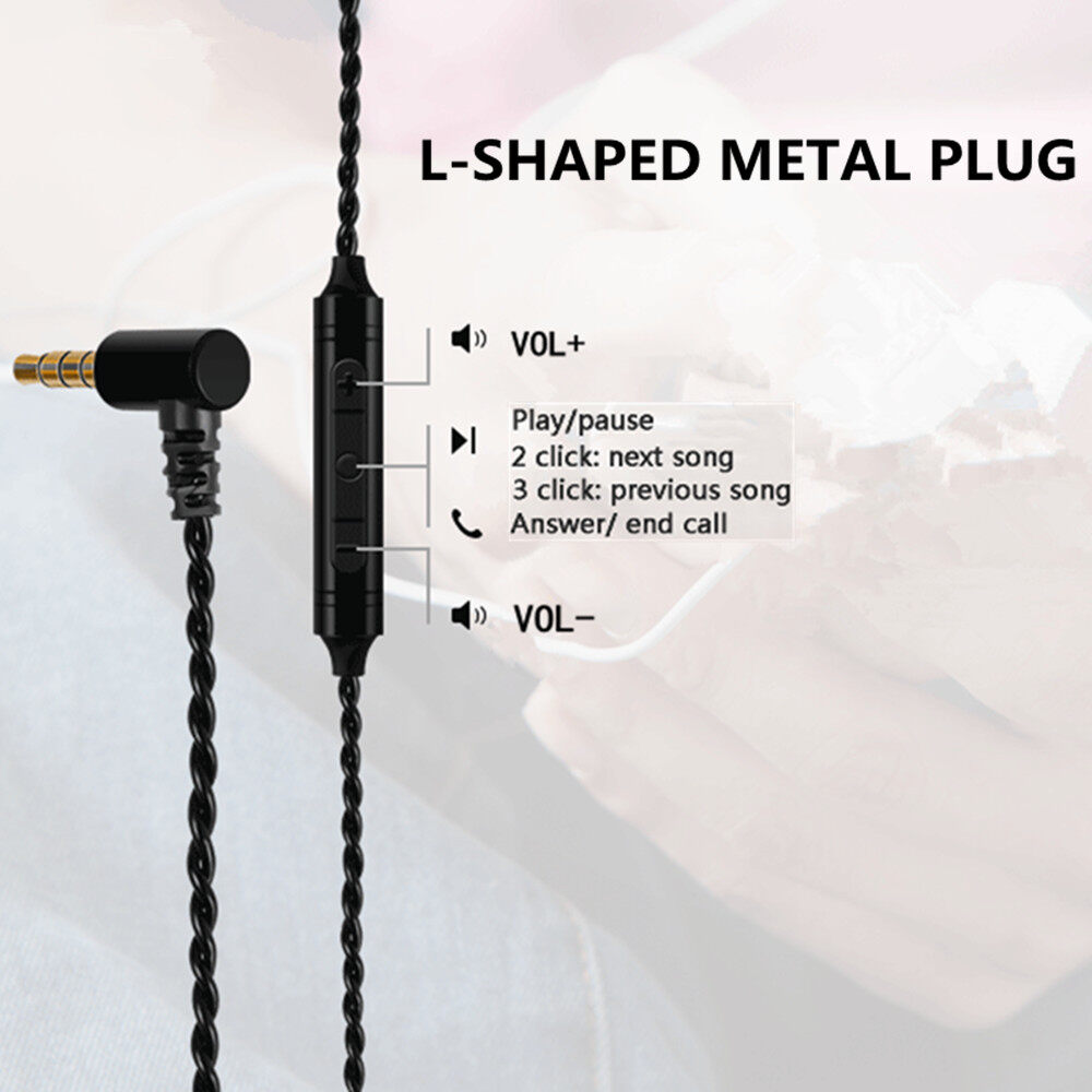 LUCKYLZหูฟัง4 Core Ie80s Im50im70ls50se215 0.78 Mmcxสายควบคุมริบบิ้นไมโครโฟนชุดหูฟังอัพเกรด ...