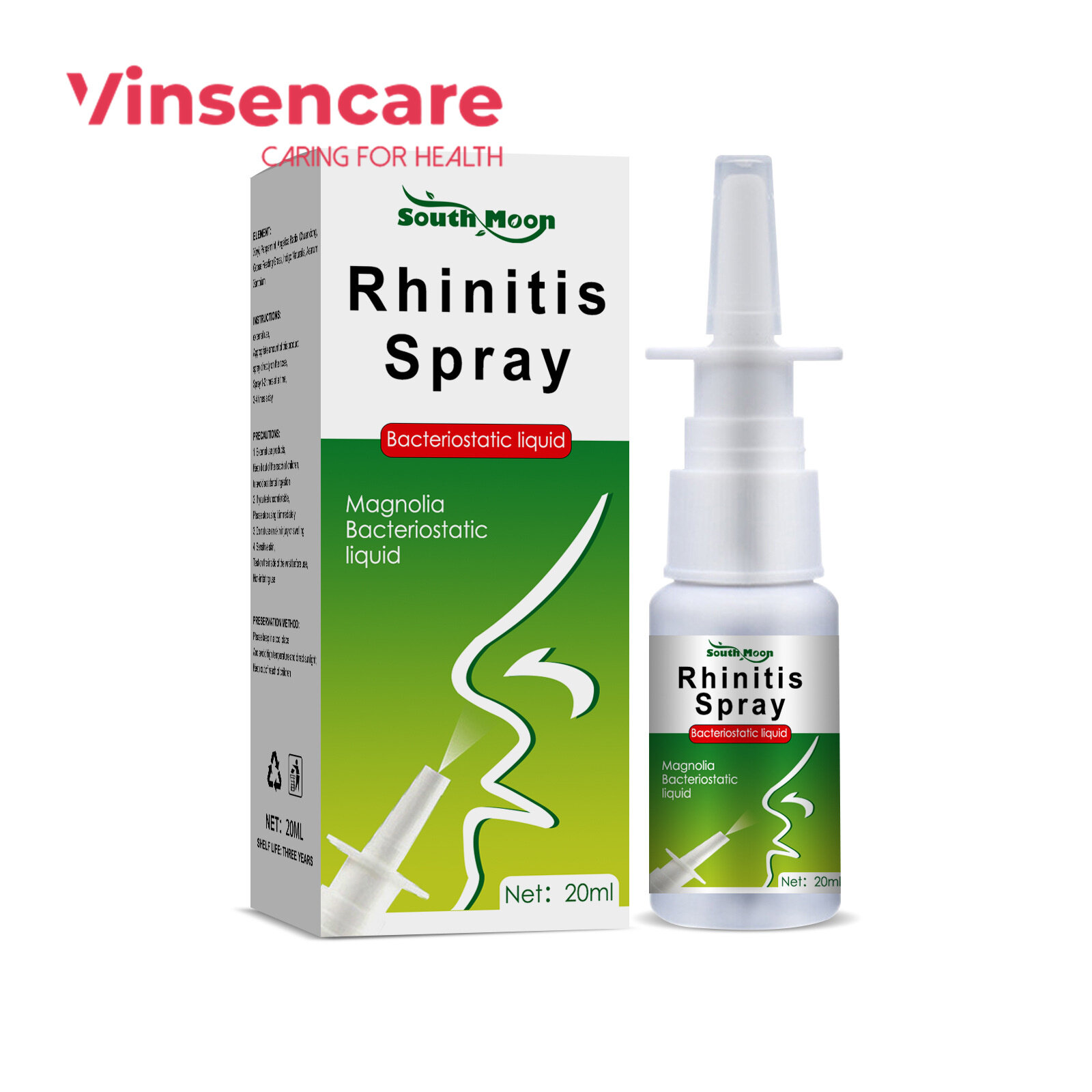 Vinsencare 20ml Nasal Sprays Chronic Rhinitis Sinusitis Sprays Nose ...