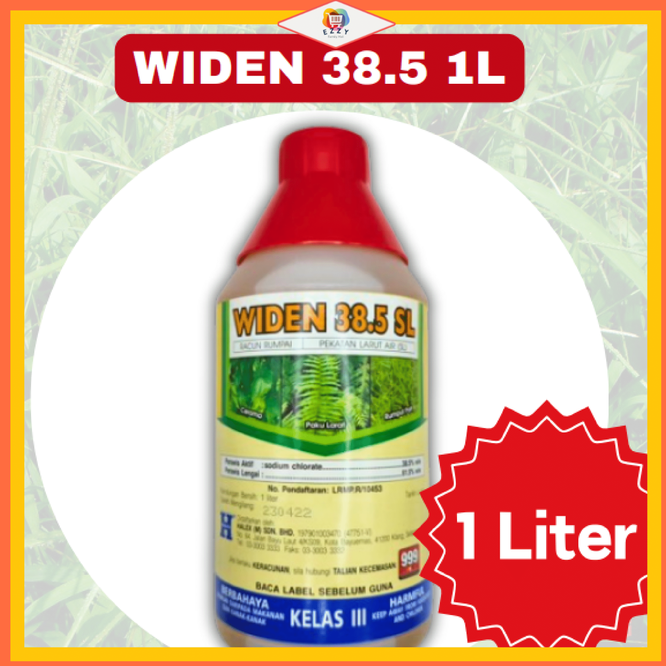 Racun Rumput Widen 38.5 Sodium Chlorate 1L Herbicide Grass Weed Killer ...