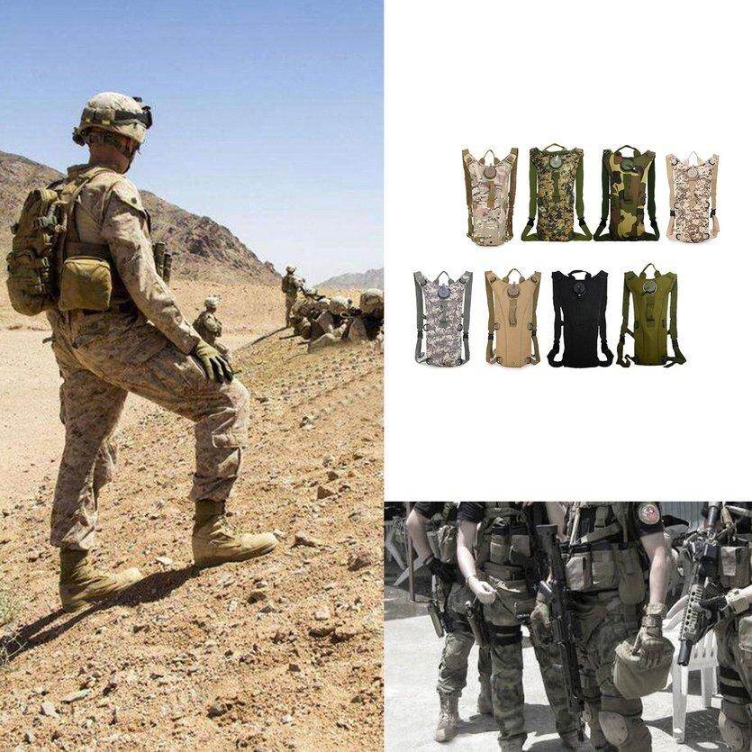 【in stock】 3L Water Bag Pouch Knapsack Tactical Camp Hydration Backpack ...
