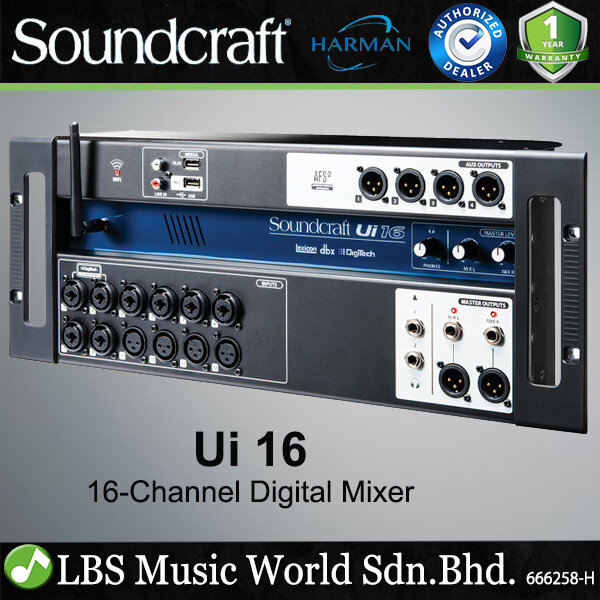 Soundcraft Ui16 16 Channel Digital Mixer With Wireless Remote Control ...