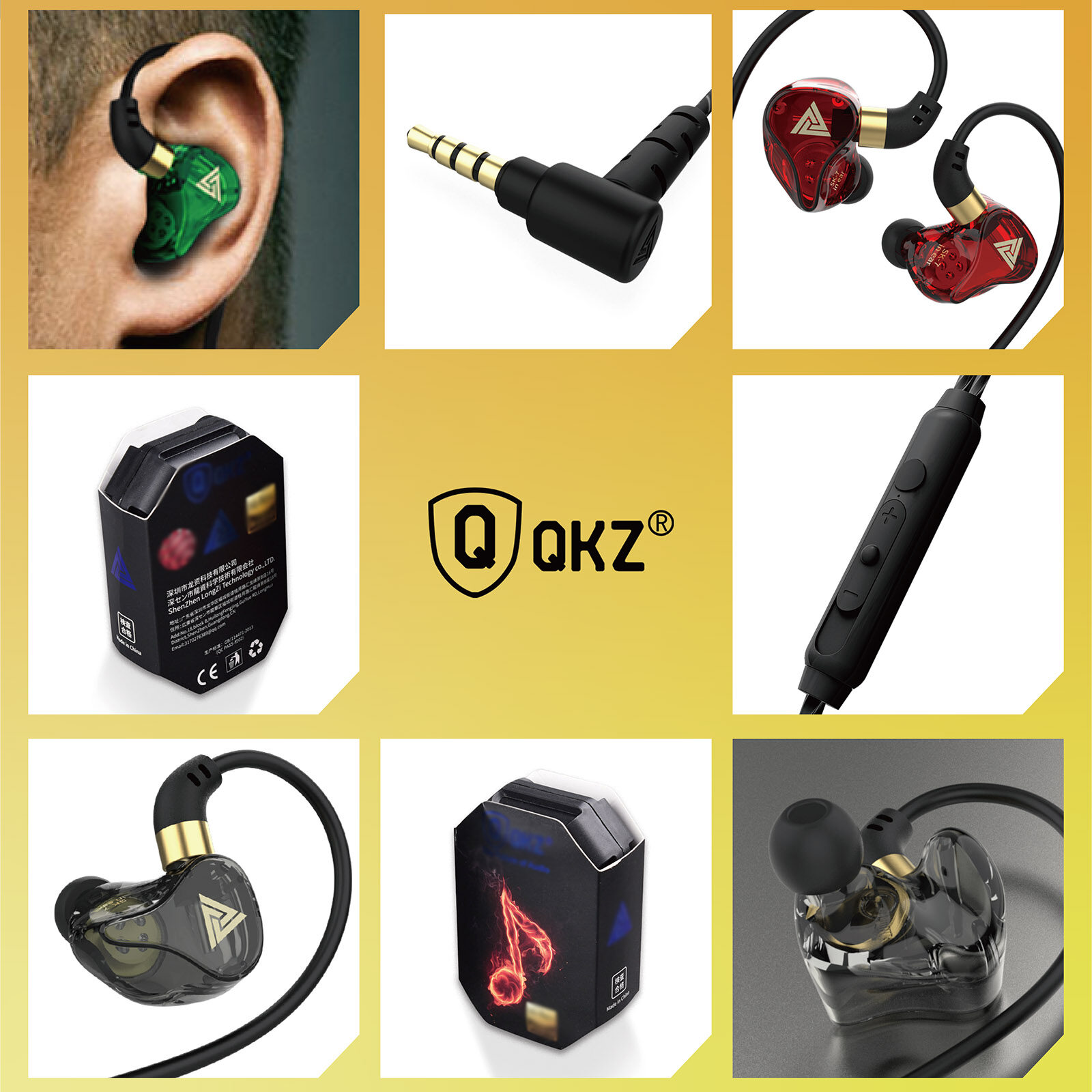 QKZ SK7 3.5มม.หูฟังแบบมีสาย In-Ear หูฟังเพลงเบสหนักหูฟังหูฟังออกกำลังพร้อมไมโครโฟน - Meet Sunday ...