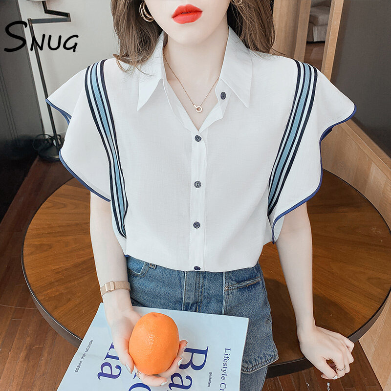 SNUG 2022ฤดูร้อนเวอร์ชั่นเกาหลีใหม่แขนนัวเนียแฟชั่นทุกการแข่งขันแขนสั้น ...