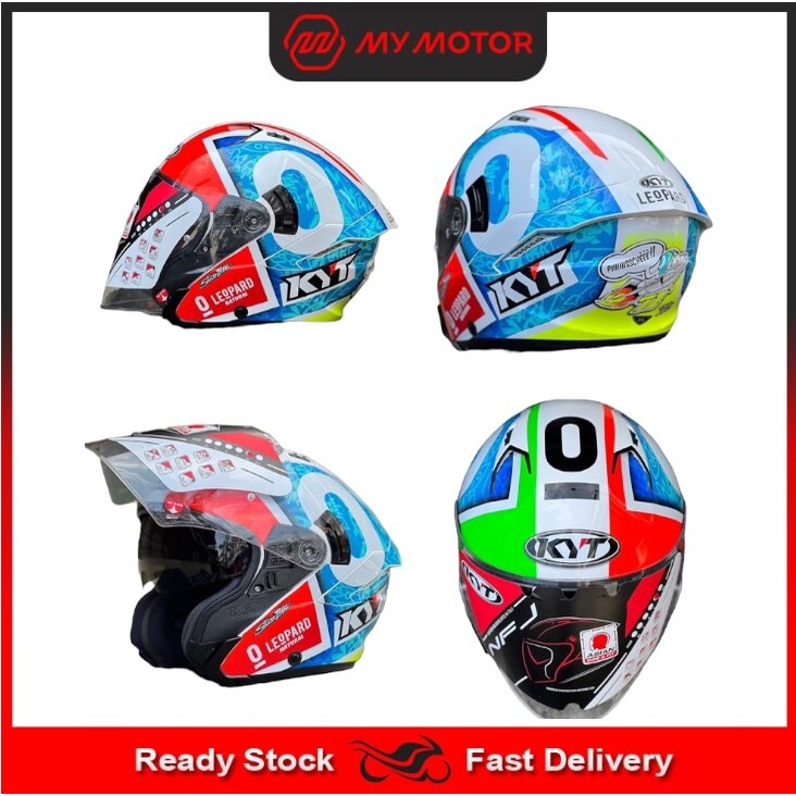 KYT NFJ Helmet Dennis Foggia Misano 2021 Openface Double Visor | Lazada