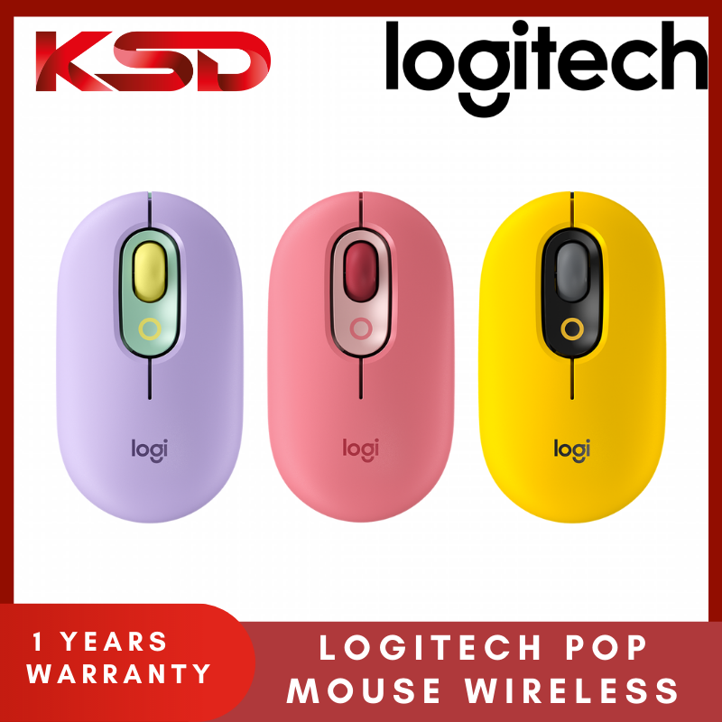 Logitech POP Mouse, Wireless Customisable Emojis, SilentTouch ...