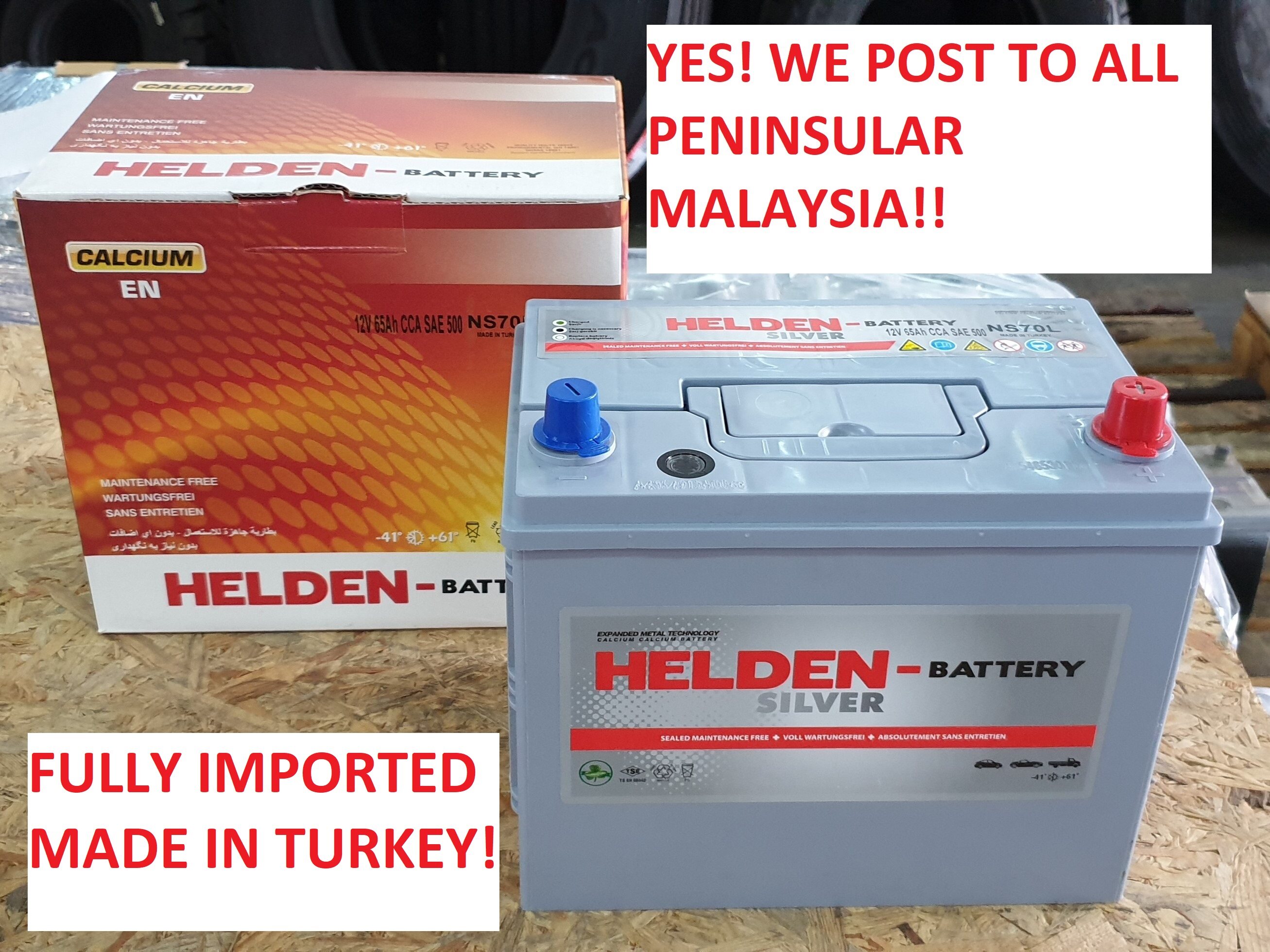 NS70L -HELDEN SILVER MAINTENANCE FREE CAR BATTERY | Lazada