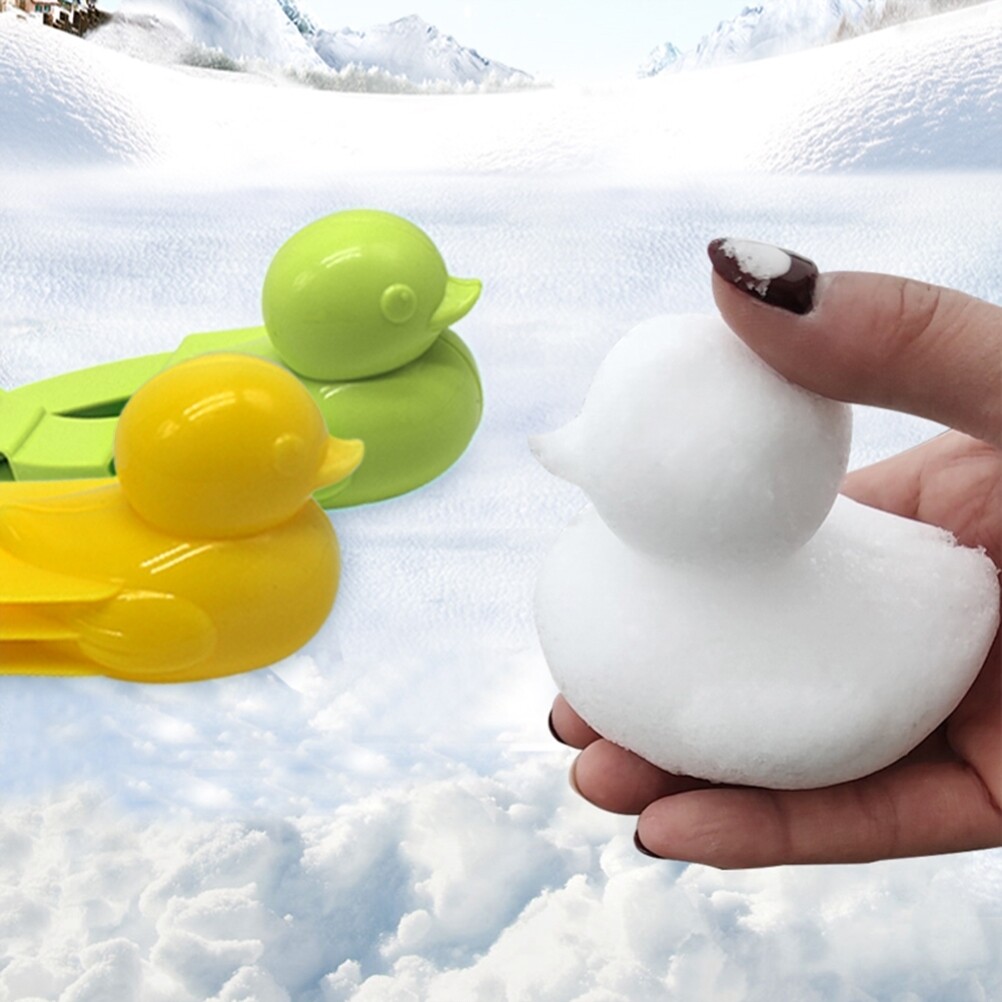 7 Pack Snow Toys Kit Duck Snow Mold Heart Shaped Snowball Maker Toys ...