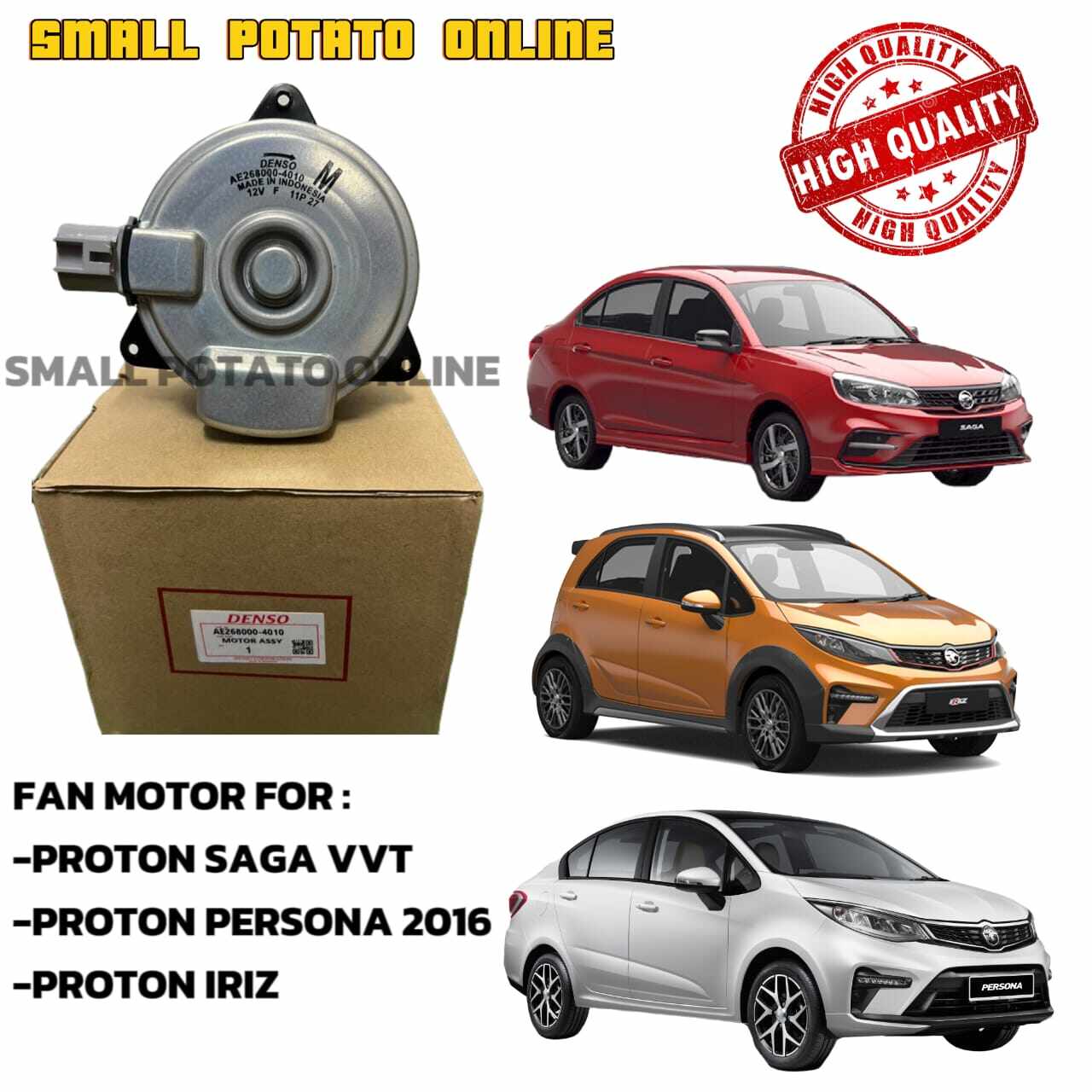 [OEM] RADIATOR FAN MOTOR PROTON SAGA VVT, IRIZ, PERSONA[2016](268000 ...