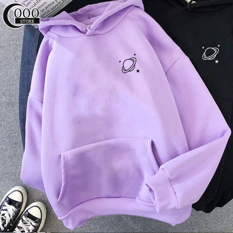 Oooo Hoodie For Women Loose Plus Size Plus Fleece Long Sleeve Hoodie ...