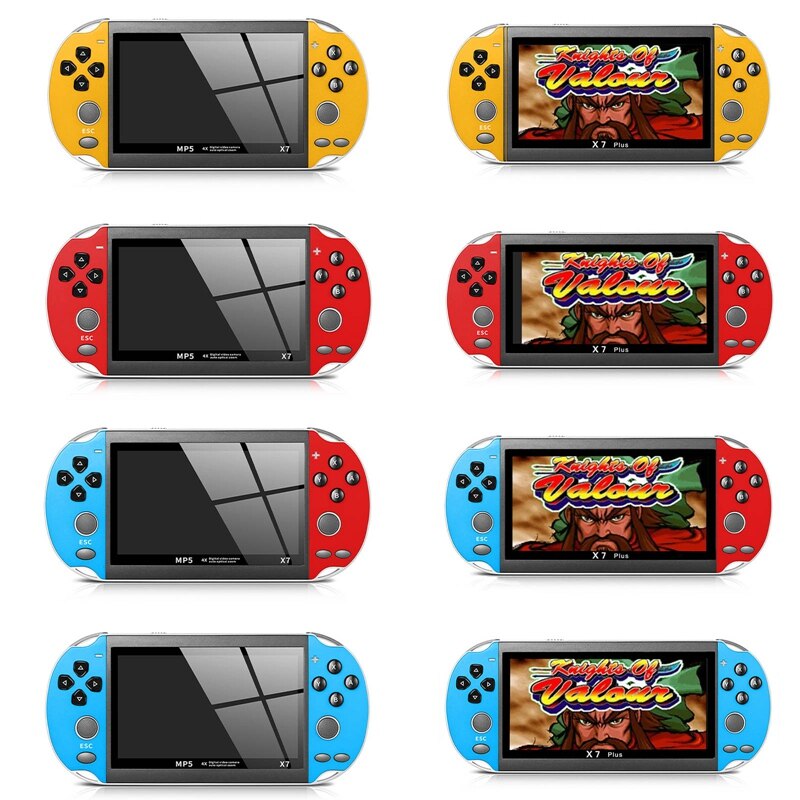 【COD】4.3-5.1นิ้ว X7 Plus LCD PSP Double Rocker เกมแบบพกพาคอนโซล TFT ...