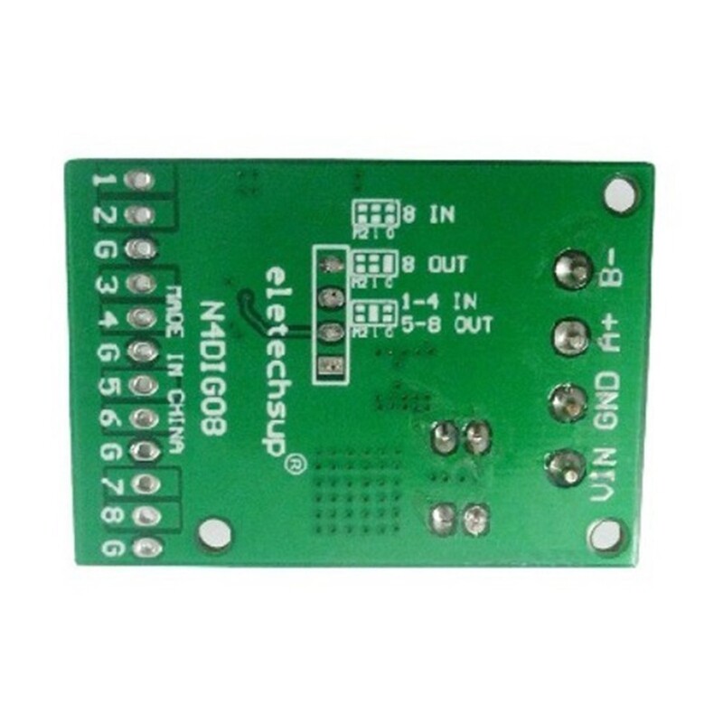 8Ch Input/Output Digital Switch TTL LvTTL CMOS RS485 IO Control Module Modbus Rtu Board for PLC ...
