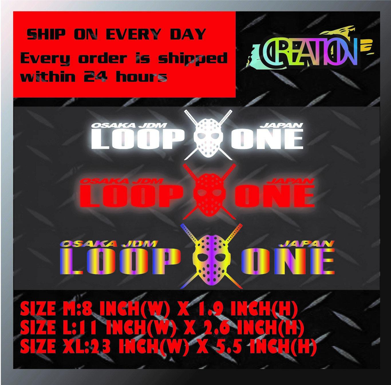 [Ready Stock]jdm loopone osaka car sticker AA00004 | Lazada