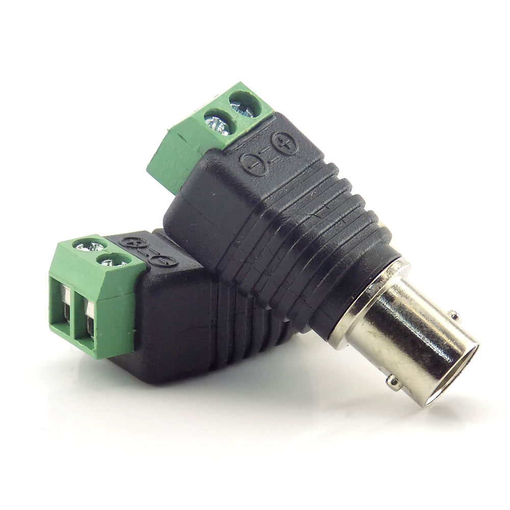 5pcs 12V DC BNC Female Connector Coax CAT5 Video Balun Adapter Plug for ...