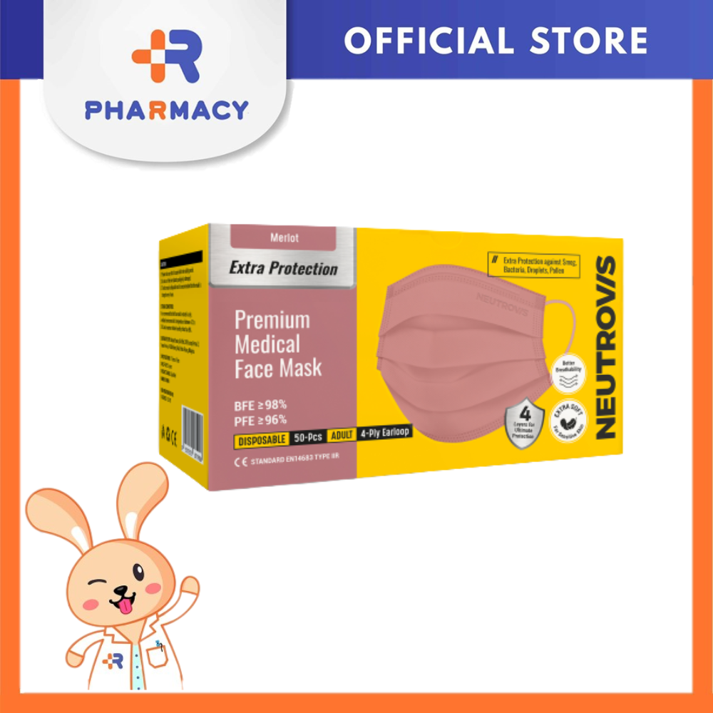 R Pharmacy | Neutrovis 4ply Kids Face Mask Merlot 50s | Lazada