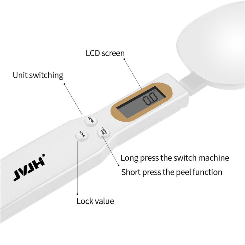 JVJH 500G ตราชั่งความแม่นยำสูงห้องครัวช้อนตวงส่วนประกอบอาหารช้อนตวง ...