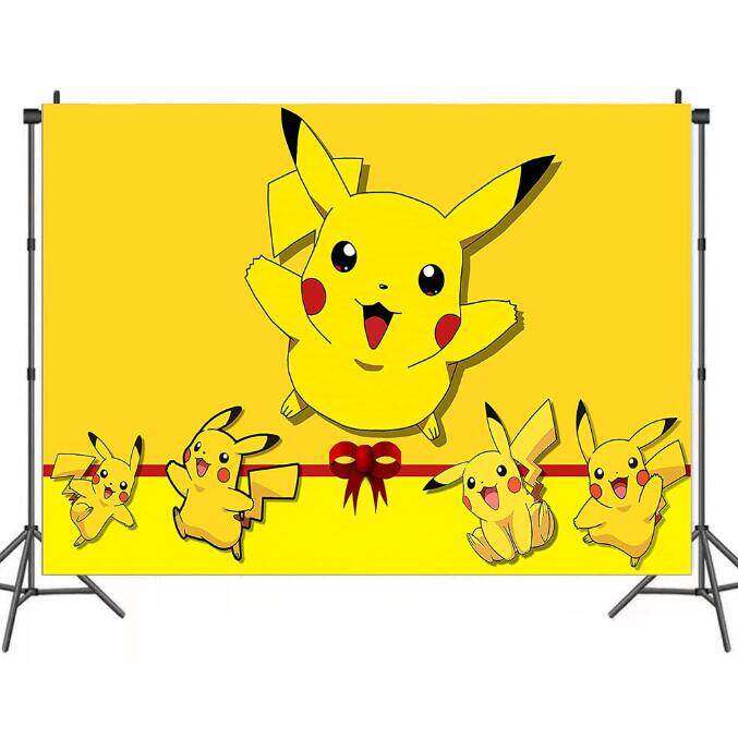 5x3ft Pikachu Background Kids Pokemon Party Game Boy Photography ...