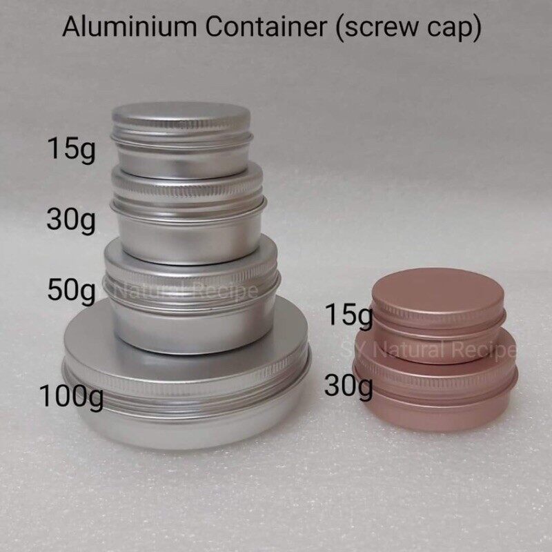 Aluminium Container (Aluminium Jar) 铝罐 15g / 30g / 50g / 100g | Lazada