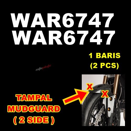 Stickers Nombor Plate Number Motor Tampal Mudguard Depan Atau Coverset ...