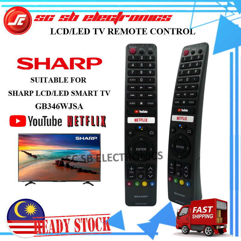 ORIGINAL SHARP ANDROID TV REMOTE CONTROL WITH GOOGLE VOICE SEARCH ...