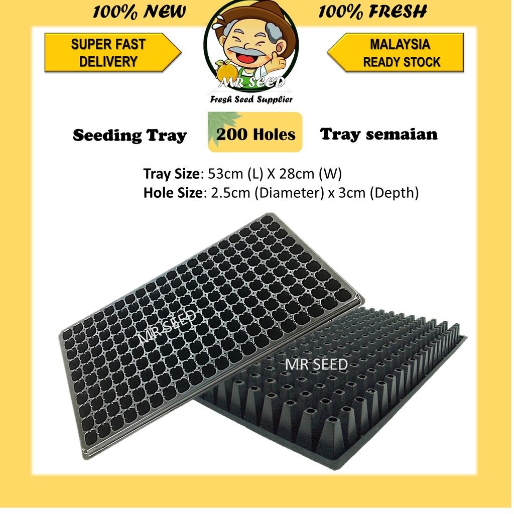 🌱Tray Seedling 51 72 104 140 200 Holes/ Bekas Semaian Plastik /SEMAIAN ...