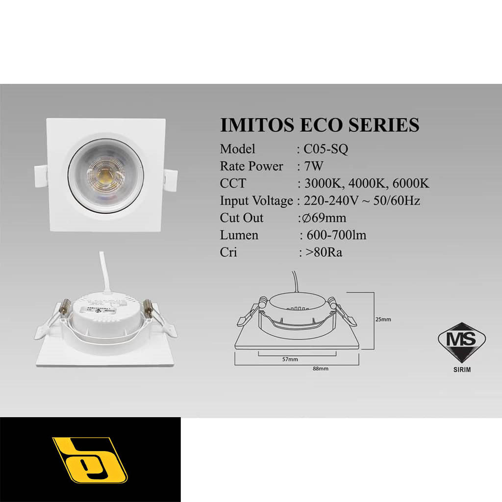 IMITOS LED EYEBALL C05-SQ-7W | Lazada