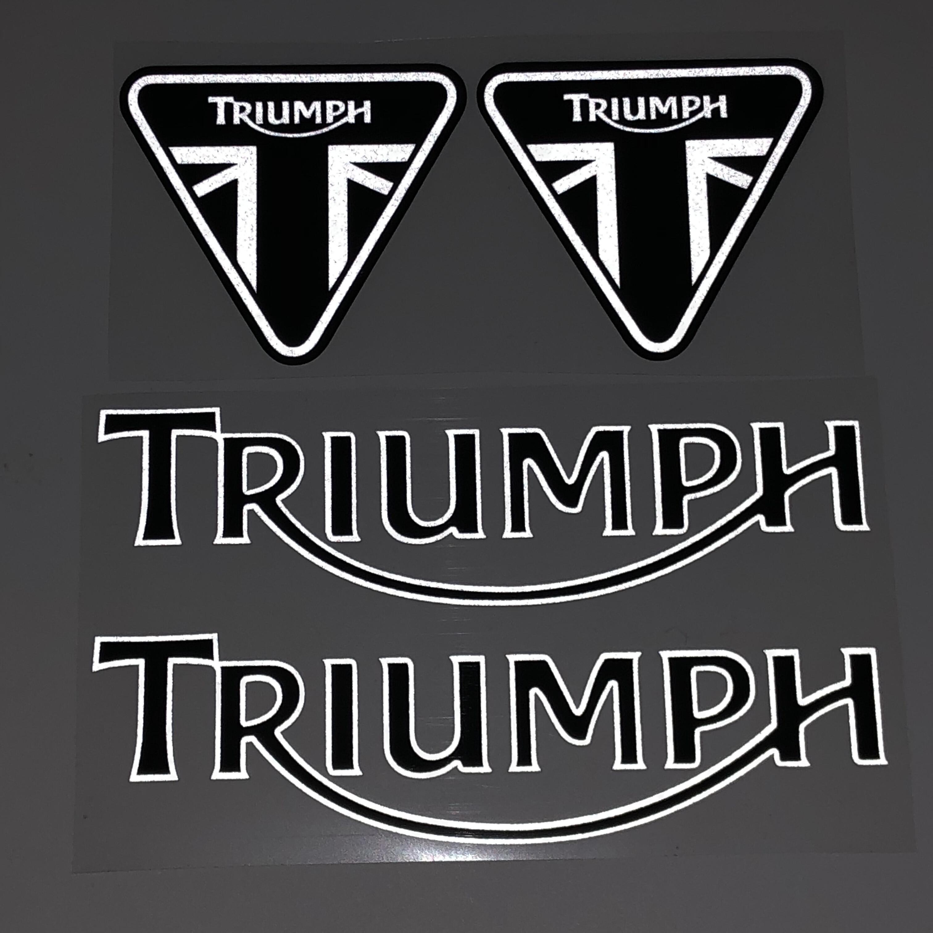 For triumph helmet motorcycle fuel tank sticker decal reflective ...