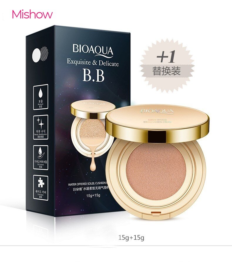 Mishow Flawlessbbcream Women Flawless BB Air Cushion Cream Moisturizing Makeup Face Concealer ...