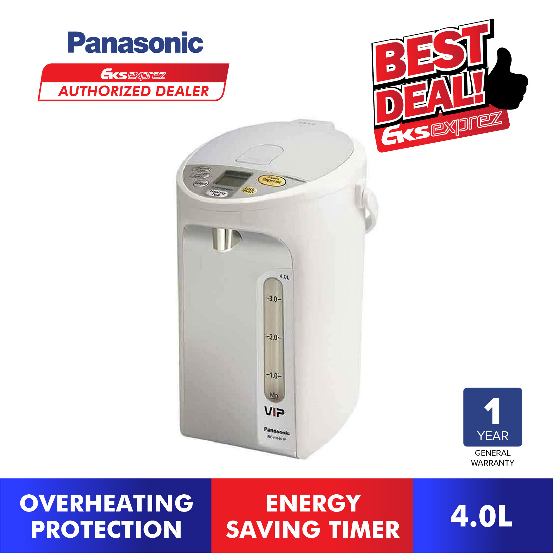 Panasonic Thermo Pot (4.0L) NC-HU401P / NC-HU401PZSK | Lazada