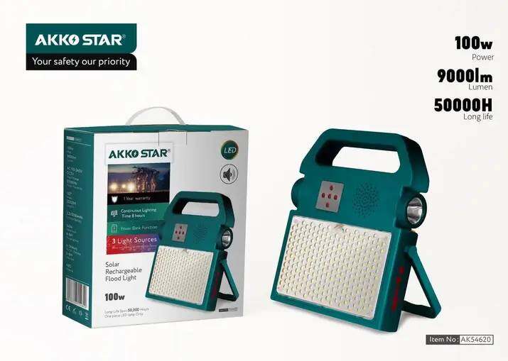 AKKO STAR SOLAR RECHARGEABLE FLOOD LIGHT AK54620 | Lazada