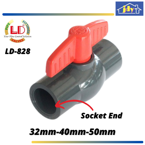 LD PVC Fitting PVC Connectors Compact Ball Valve Socket End (Non-Threaded) LD-828 LD828 32mm ...