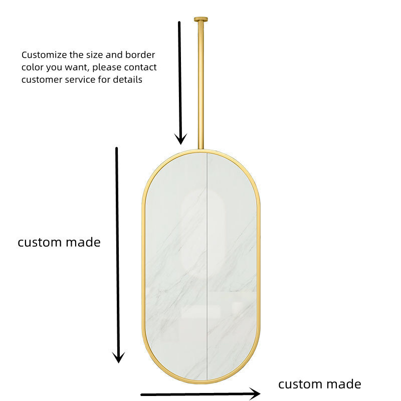 Double-sided Bathroom Vanity Mirror Oval Ceiling Mirror Hotel Home Stay ...