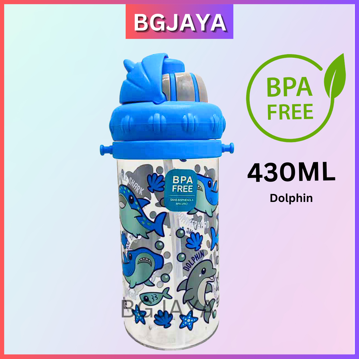 430ML Kids Smiggle Water Bottle BPA Free with Straw Botol Air Kanak (BGJAYA) | Lazada